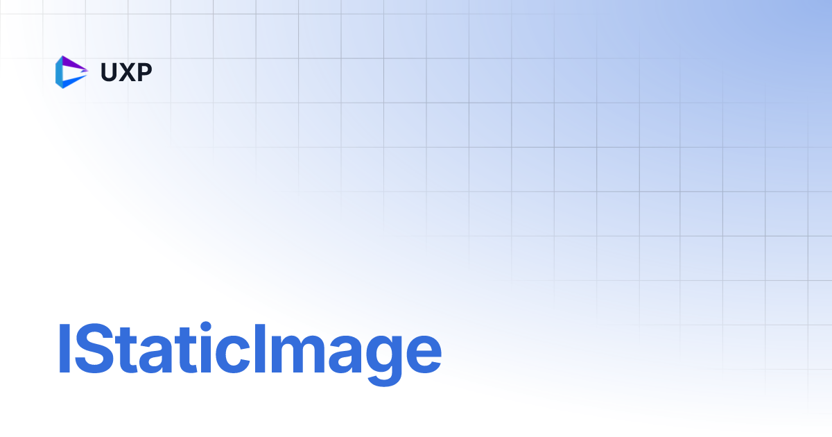 IStaticImage | UXP