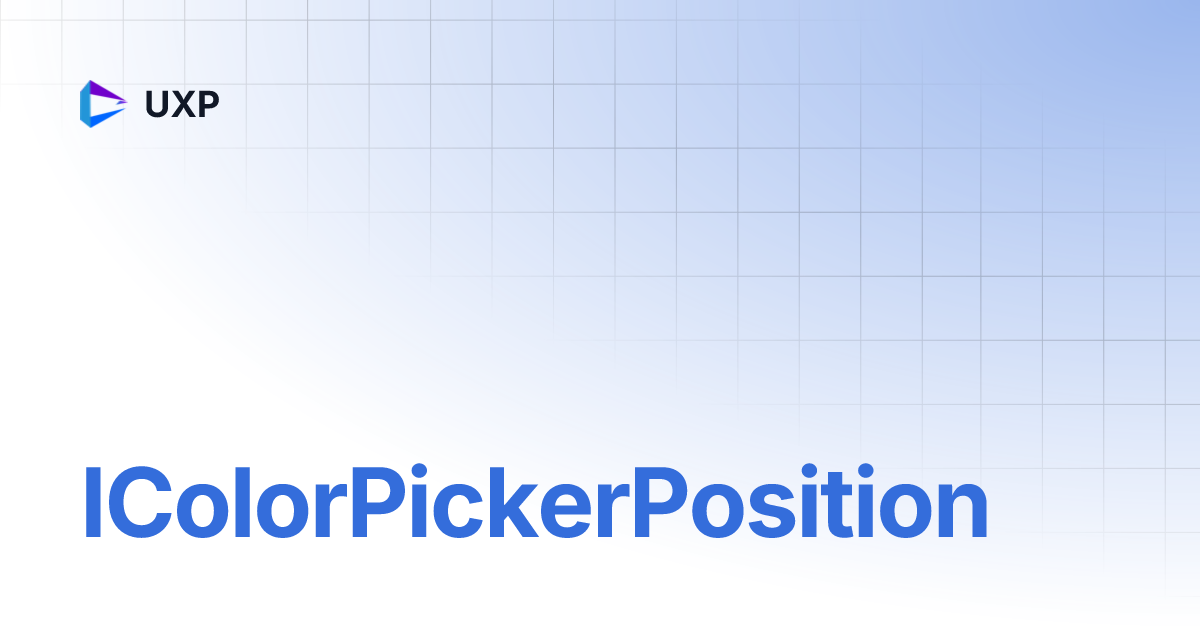 IColorPickerPosition | UXP